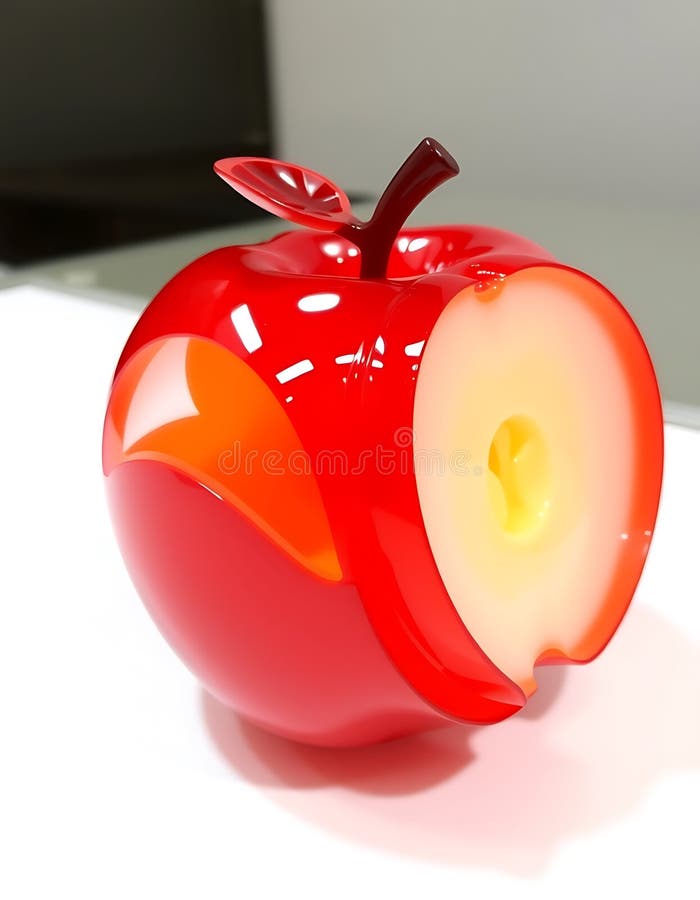 Creative Sliced Red Apple Sculpture with Vibrant Layers - Modern ...