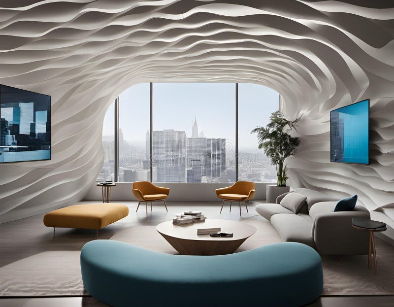 A Visually Striking, Distorted Wave Field Set Against a Backdrop of a ...