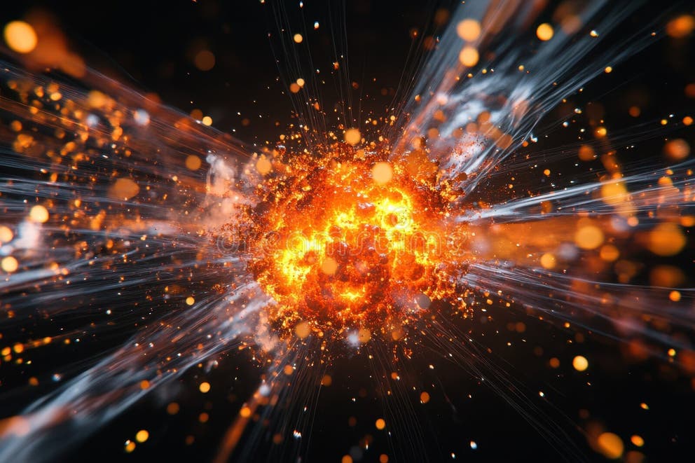 Visually Striking Explosion with Vibrant Colors and Dynamic Patterns in ...