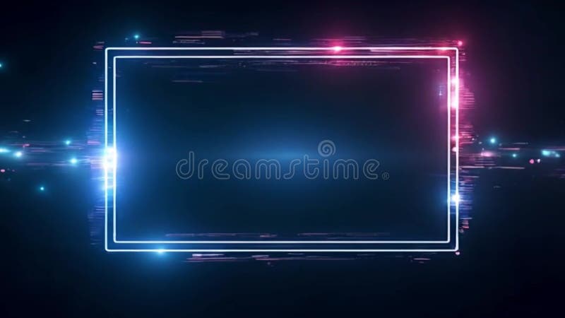 Energetic Frame Animation with Vibrant Particle Effects and Abstract ...