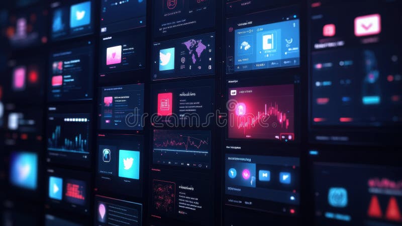 A Visually Striking Grid Displays Multiple Interfaces from Different ...