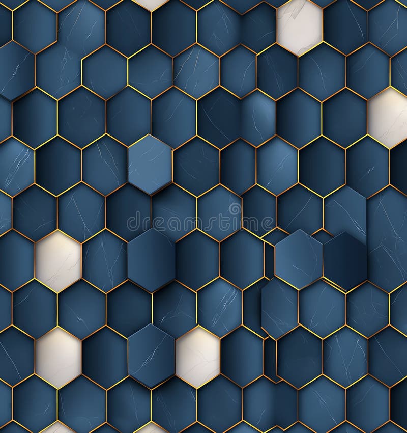 A Visually Striking Hexagonal Pattern Featuring Alternating Shades of ...