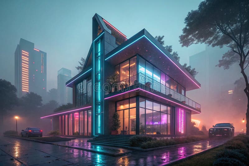 A Visually Striking House Designed in the Style of Blade Runner ...
