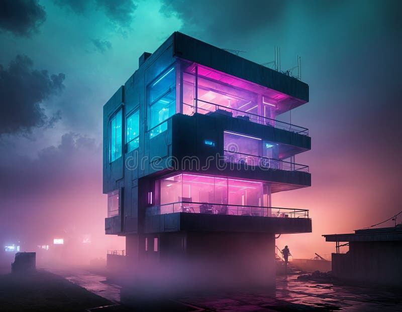 A Visually Striking House Designed in the Style of Blade Runner ...