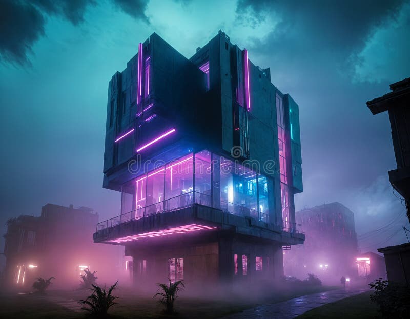 A Visually Striking House Designed in the Style of Blade Runner ...