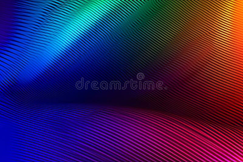 Colorful Light on Dark: Rainbow Screen Background, Generative AI Stock ...