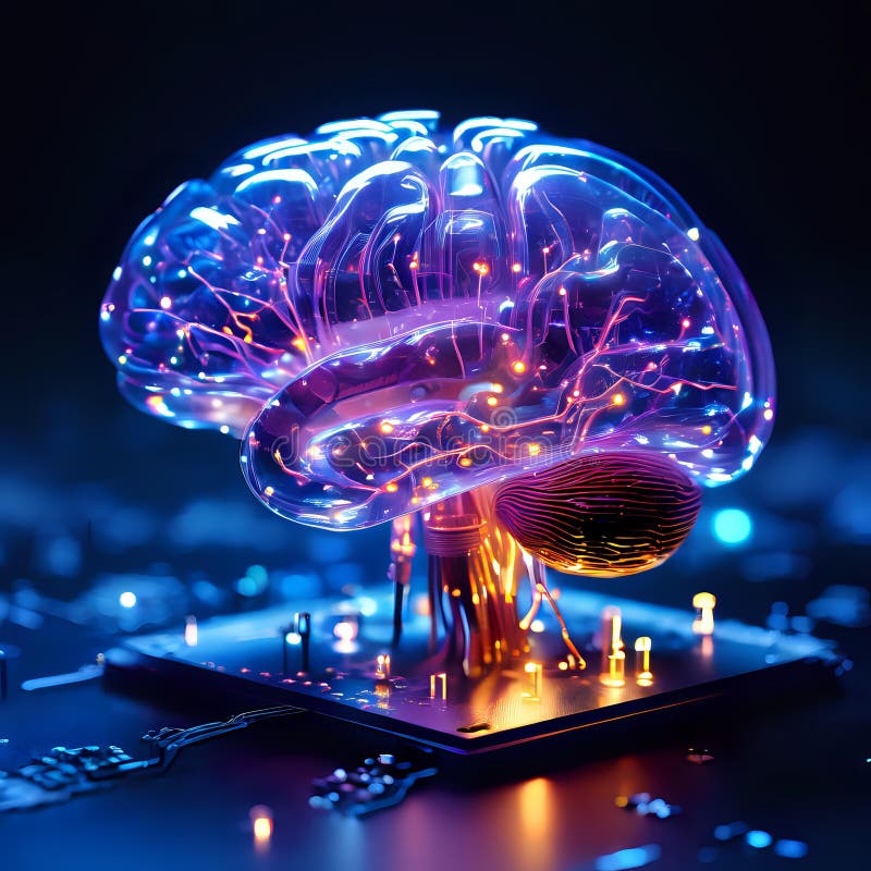 Electronic Brain stock illustration. Illustration of circuits - 331790219