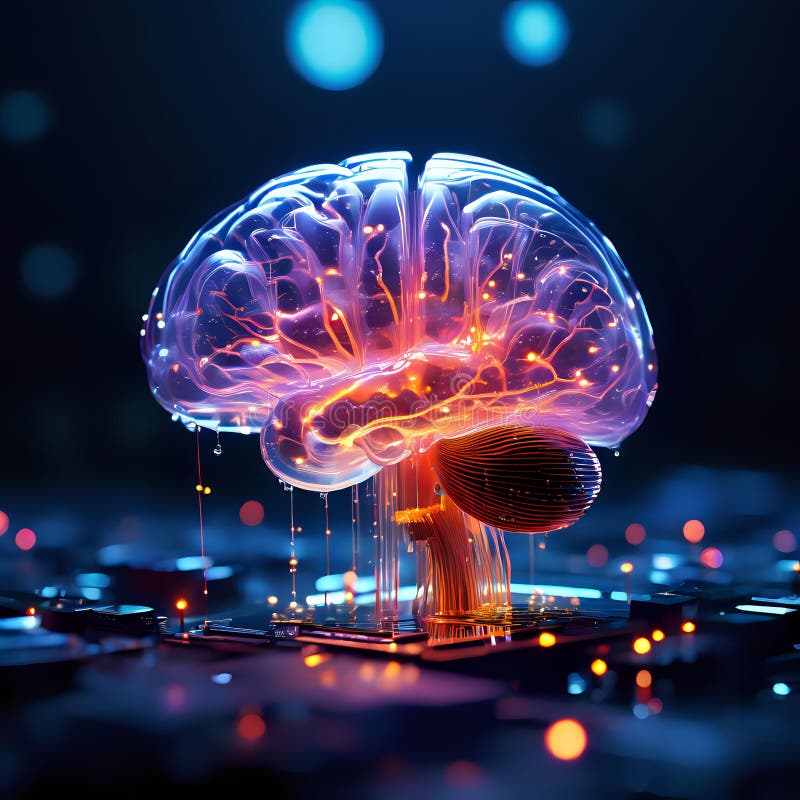 Electronic Brain stock illustration. Illustration of screenshot - 331790232