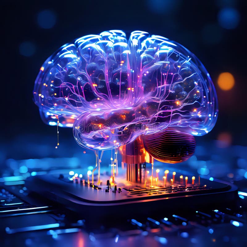 Electronic Brain stock illustration. Illustration of disco - 331790248