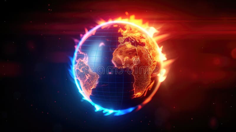 A Visually Striking Image of Earth Displaying Dramatic Temperature ...