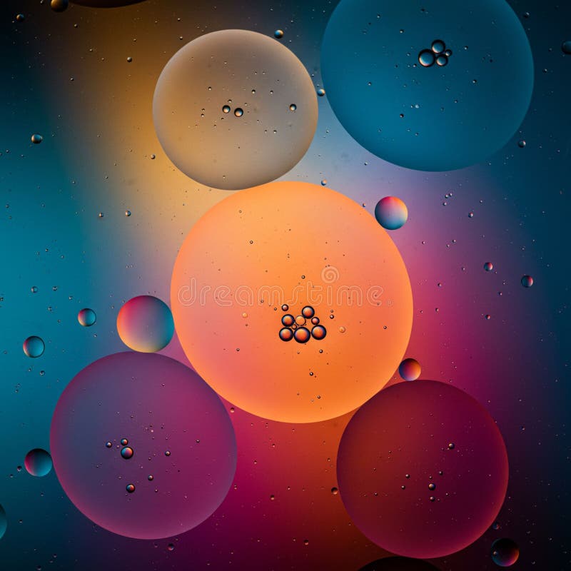 A Visually Striking Image Features Translucent Oil Droplets Suspended ...
