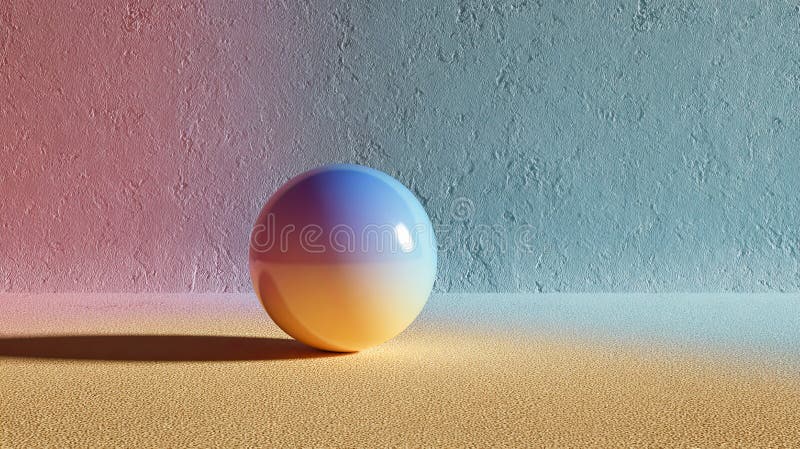 Abstract Sphere with Gradient Colors and Shadow Stock Illustration ...