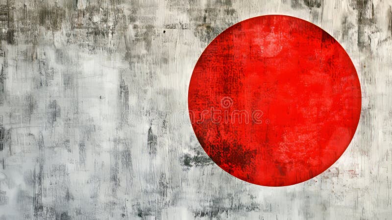 Distressed Crimson Circle a Bold Grunge Texture Overlay on a Neutral ...