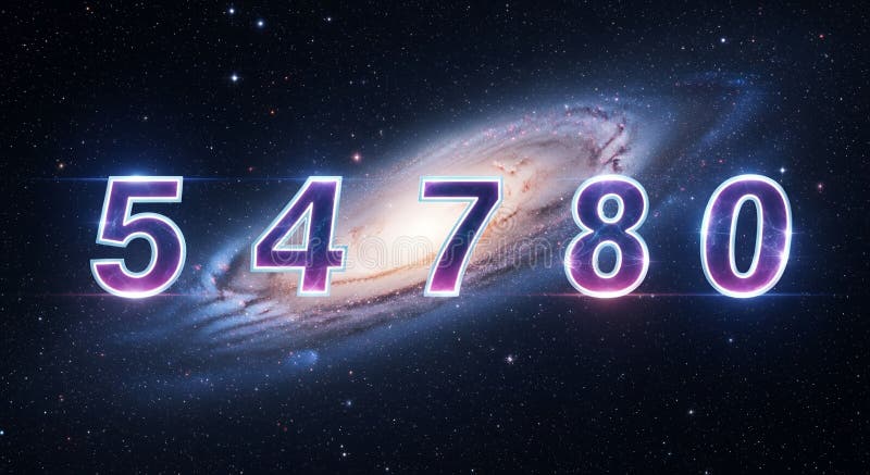 Cosmic Numbers: Galaxy Background Stock Photo - Image of education ...