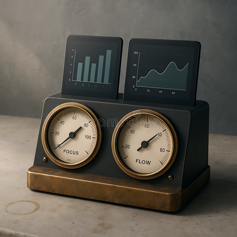 Focus and Flow: Data Visualization Concept Stock Illustration ...