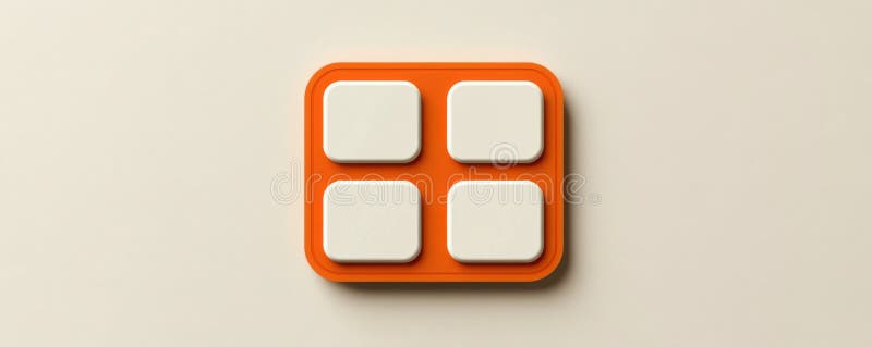 Minimalist Square Card Design with Rounded Corners and Vibrant Orange ...