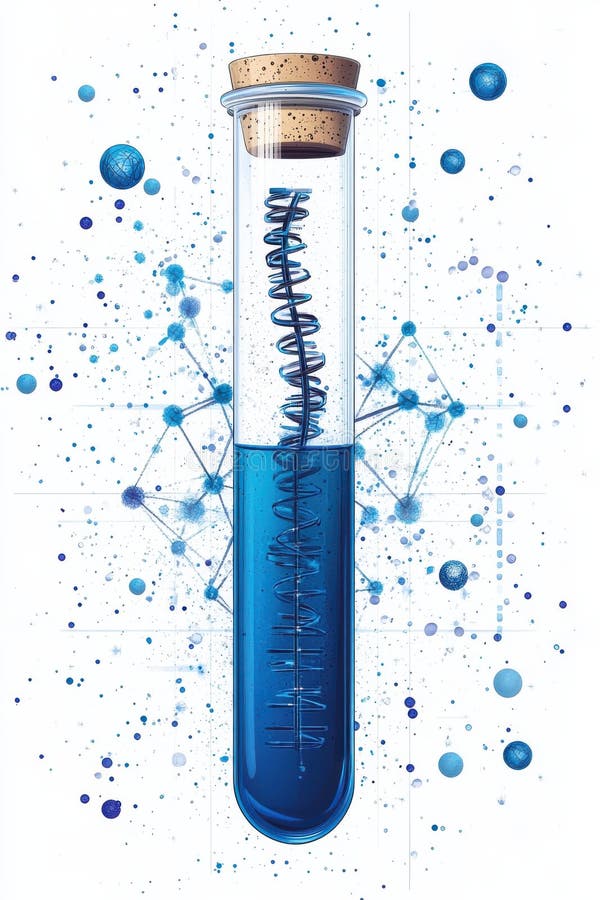 Innovative Scientific Concept with a Test Tube Filled with Vibrant Blue ...