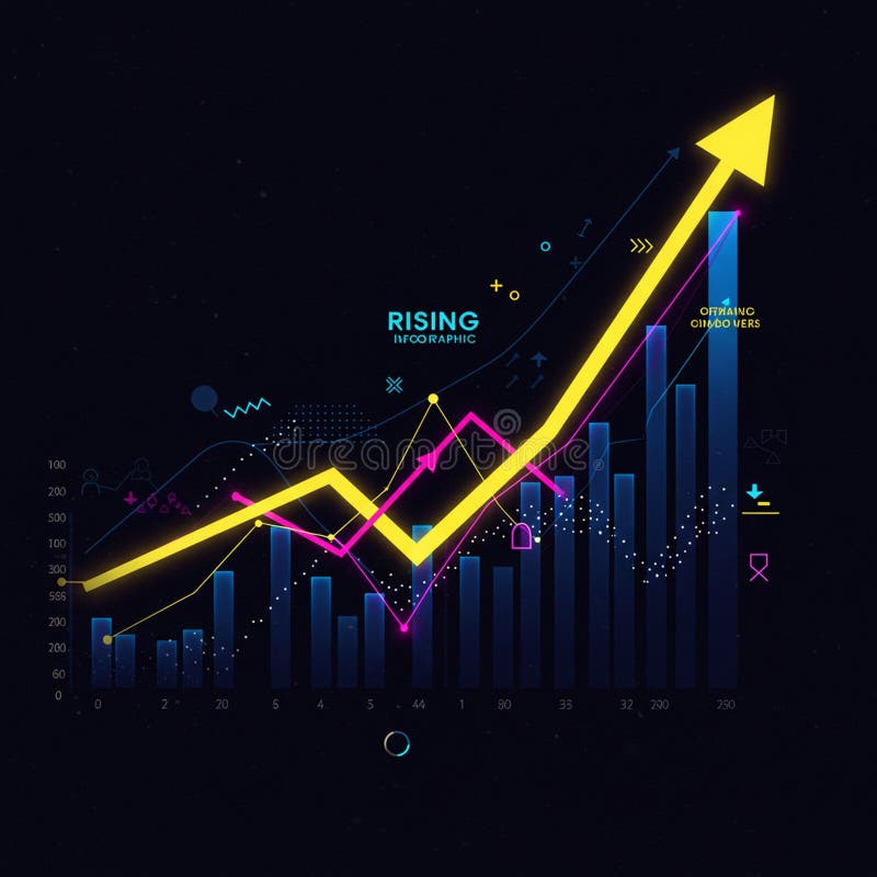 A Visually Striking Infographic on a Dark Background Features Dynamic ...