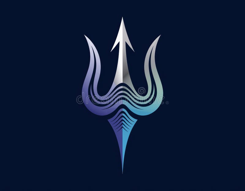 Abstract Trident Logo Design Concept Stock Illustration - Illustration ...