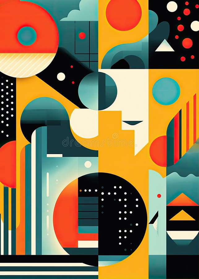 A Visually Striking Memphis Style Poster that Captivates with Its Bold ... A Visually Striking Memphis Style Poster that Captivates with Its Bold ...