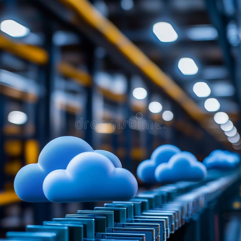 A Visually Striking Modern Setting Featuring Blue Cloud Shapes on a ...