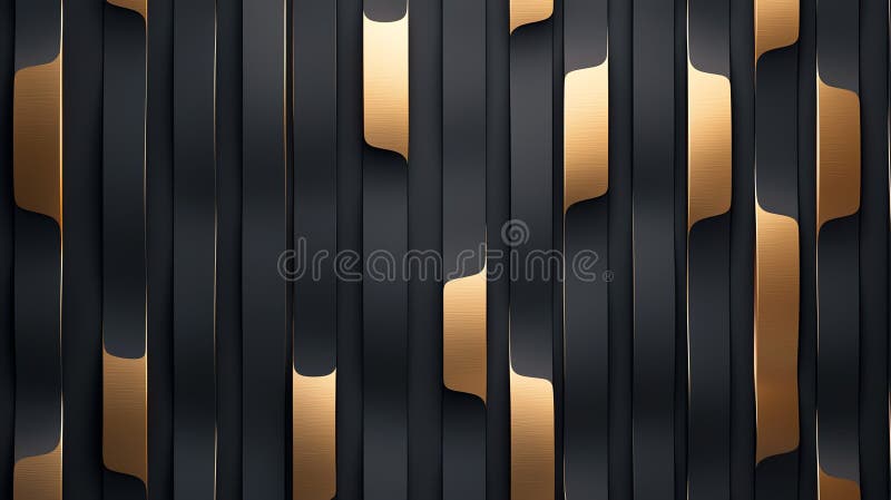 A Visually Striking Pattern of Black and Gold Vertical Lines Showcasing ...