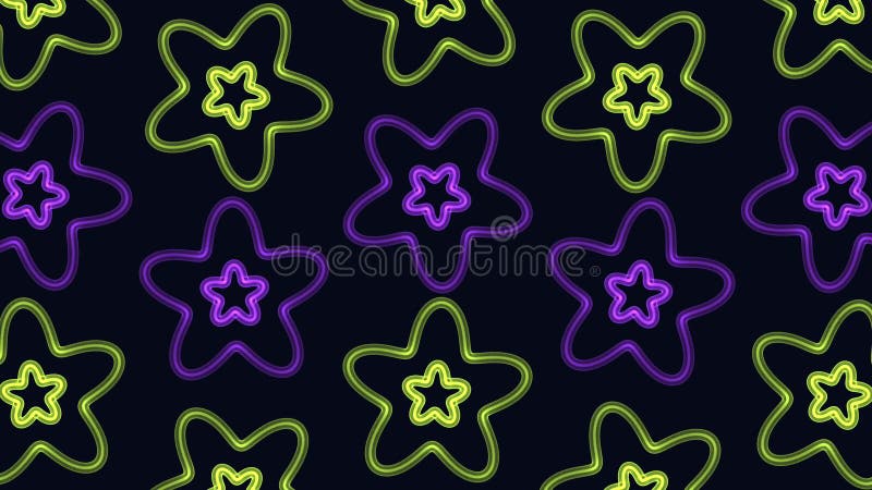 Stunning Star Pattern Vibrant Colored Stars on Black Background Stock ...