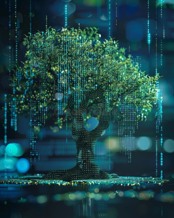 A Visually Striking Scene of a Digital Tree Growing Bugs instead of ...