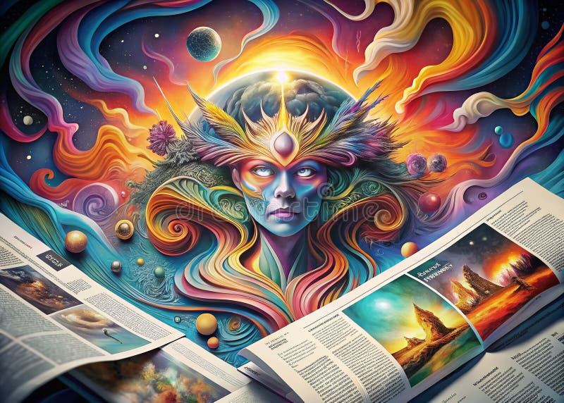 A Visually Striking Surreal Newspaper Collage Abstract Headlines and ...