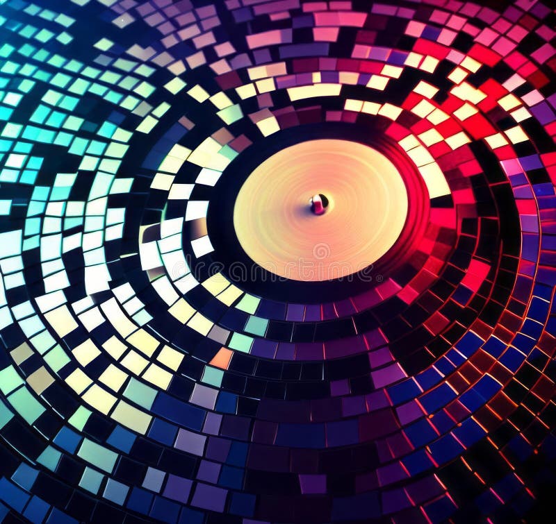 Vibrant Mosaic Vinyl Record Stock Illustration - Illustration of purples, striking: 399935272