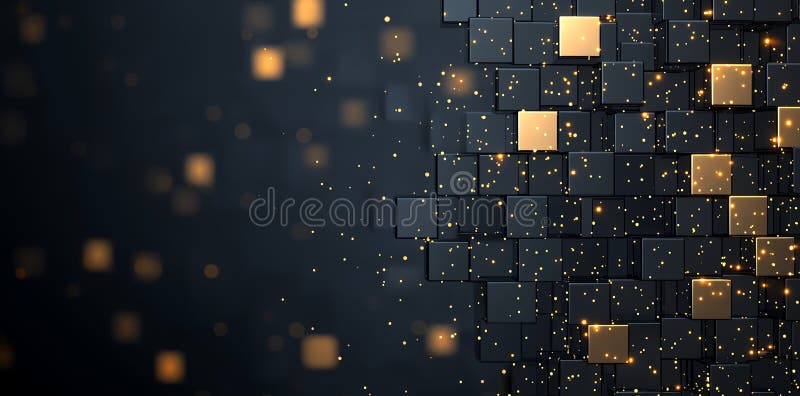 A Visually Stunning Abstract Composition Featuring Shimmering Squares ...