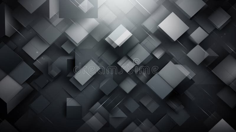 A Visually Stunning Abstract 3D Gray Cubes Background, Enhanced with ...