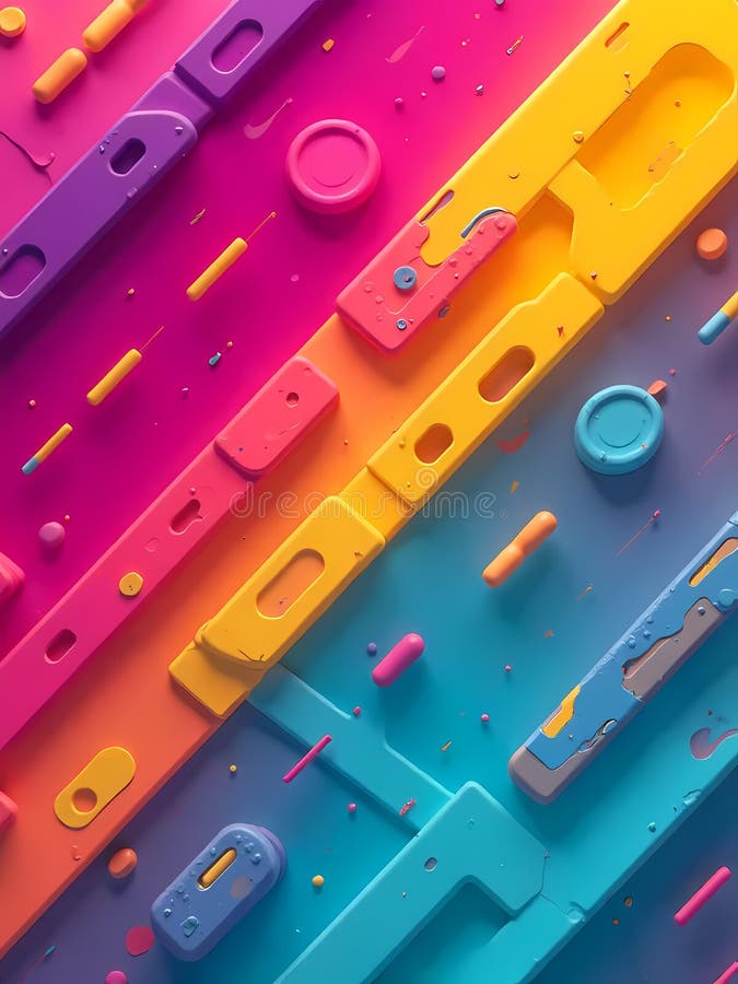 A Visually Stunning Abstract Design with Bold Colors and a Dynamic ...