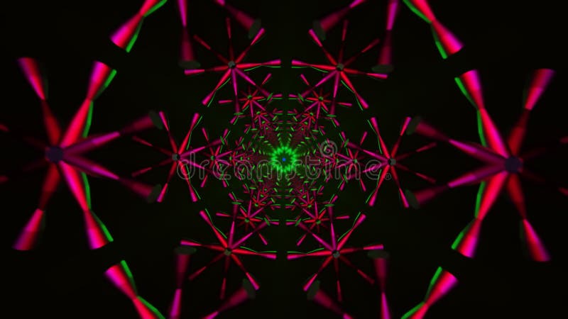 Futuristic Neon Geometry with Rotating Light Animations Stock Video ...