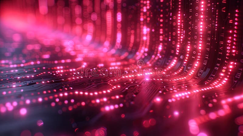 A Visually Stunning Arrangement Spelling Binary Using Binary Code Patterns Formed By Microchips