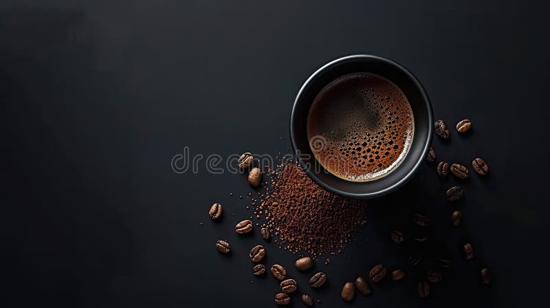 A Visually Stunning Coffee Promotion Graphic Using Dark Colors To ...