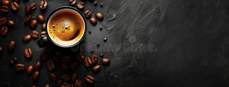 A Visually Stunning Coffee Promotion Graphic Using Dark Colors To ...