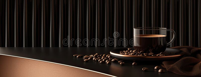 A Visually Stunning Coffee Promotion Graphic Using Dark Colors To ...
