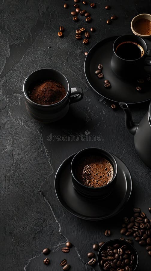 A Visually Stunning Coffee Promotion Graphic Using Dark Colors To ...