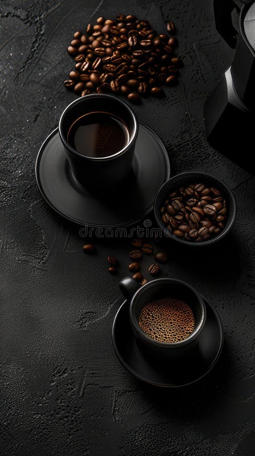 A Visually Stunning Coffee Promotion Graphic Using Dark Colors To ...