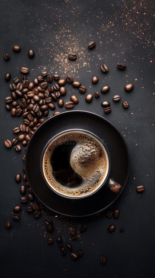 A Visually Stunning Coffee Promotion Graphic Using Dark Colors To ...