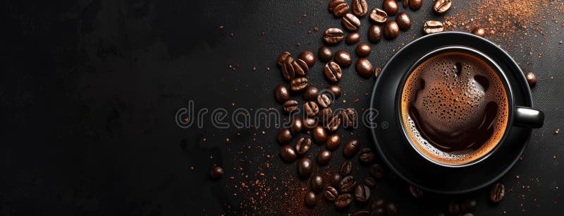 A Visually Stunning Coffee Promotion Graphic Using Dark Colors To ...