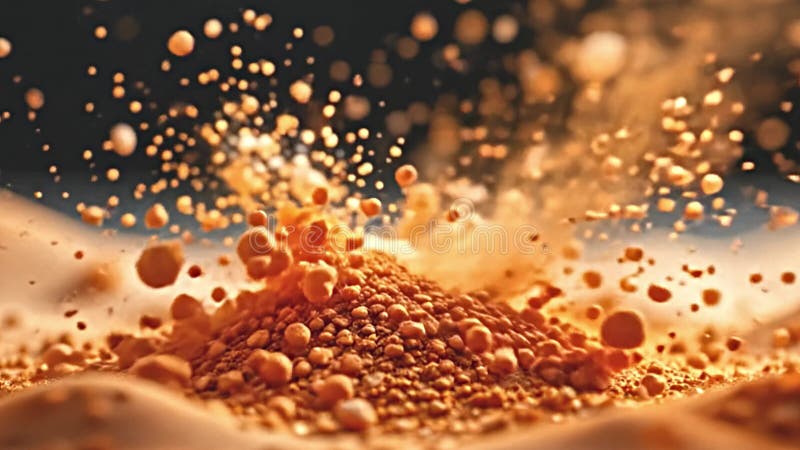 A Visually Stunning Composition of Bronze Particles Suspended in Mid ...