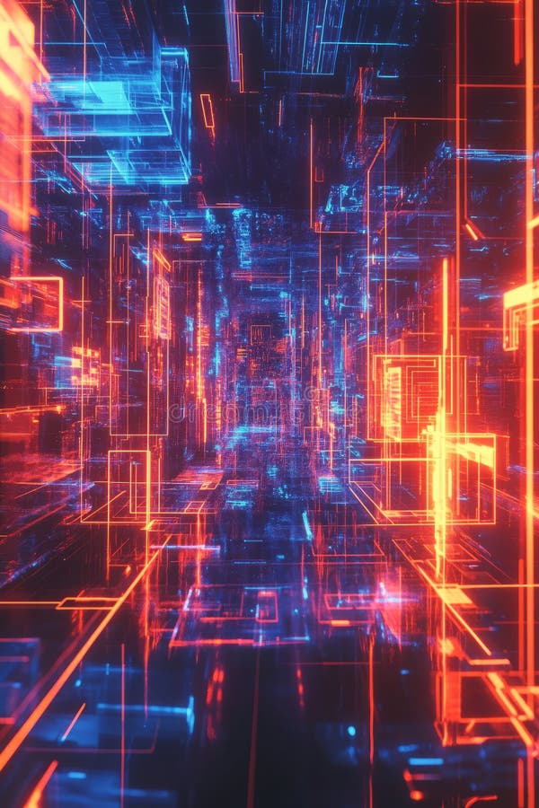 A Visually Stunning 3D Abstract Background Displaying an Intricate ...