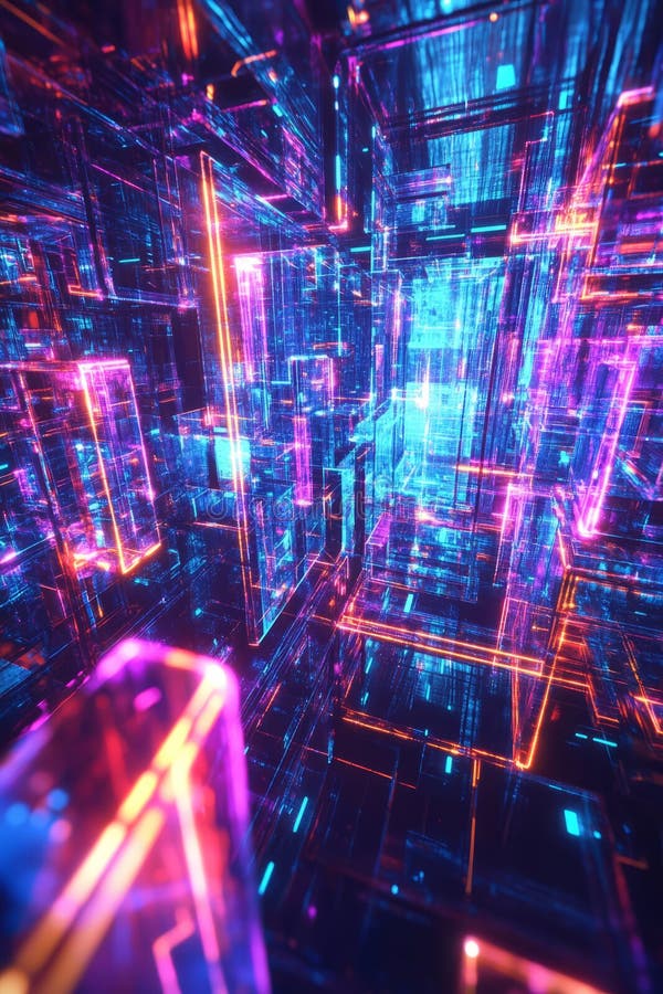 A Visually Stunning 3D Abstract Background Displaying an Intricate ...