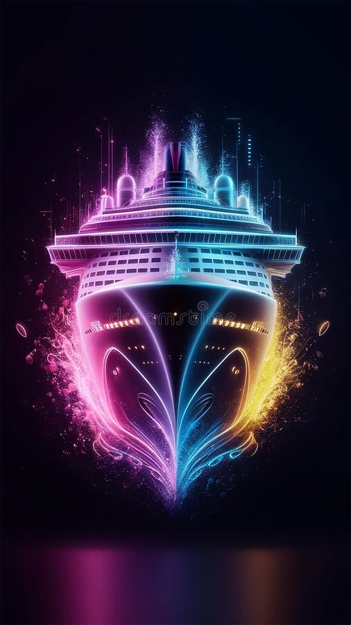 A Visually Stunning 3D Hologram of a Futuristic Cruise Ship, Designed ...