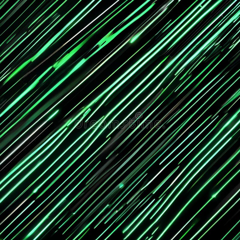 A Visually Stunning 3D Render of Abstract Green Neon Lines Dancing ...