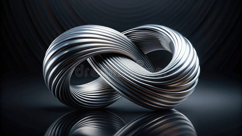 A Visually Stunning 3D Rendered Portrait Elegant Twisted Form Against a Dramatic Dark Background ...