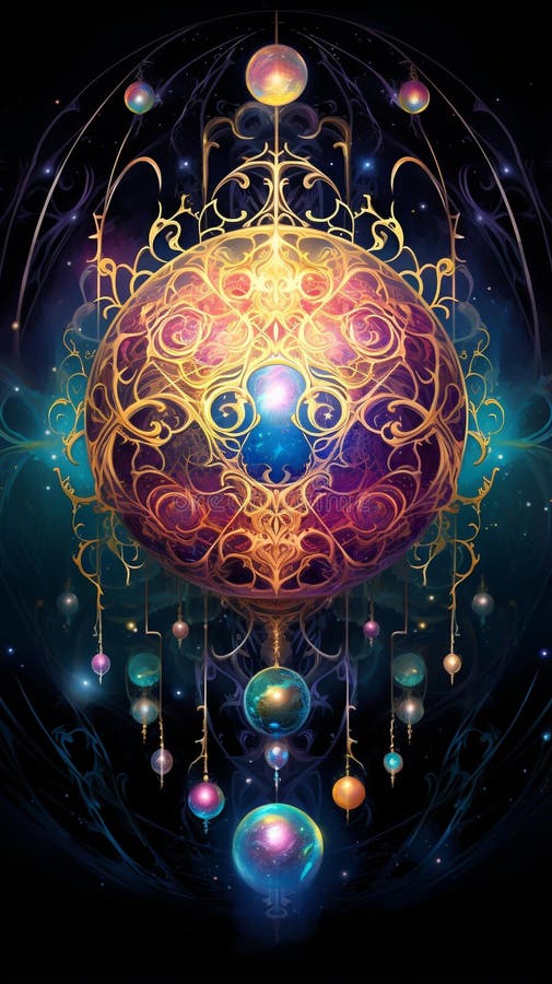 Celestial Harmony Create an Artwork Stock Illustration - Illustration ...