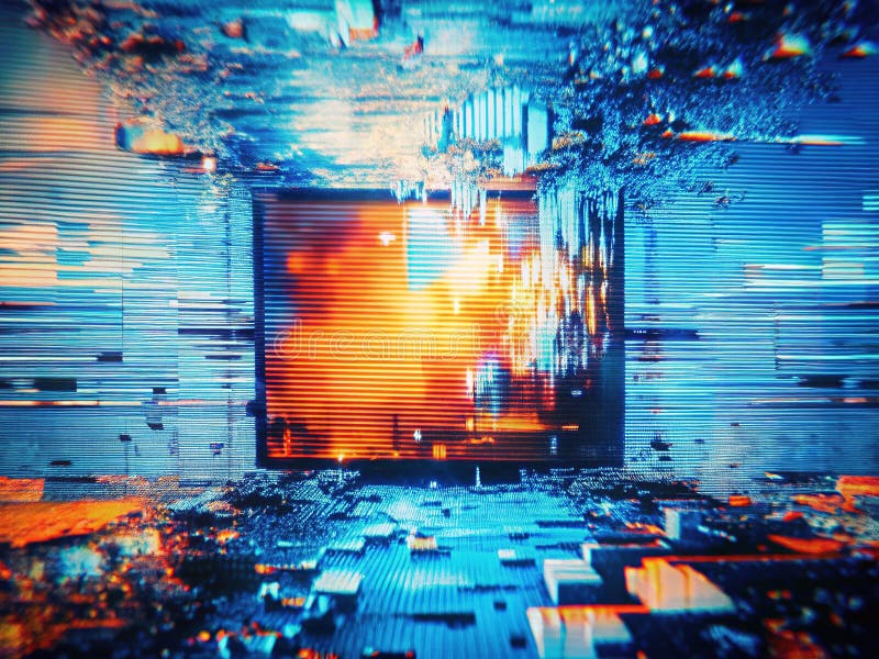 A Visually Stunning Distorted Screen Glitch Background Featuring a ...